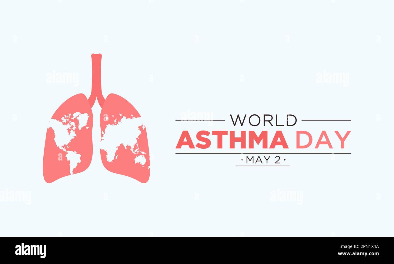 World asthma day. Vector illustration of world asthma day awareness ...