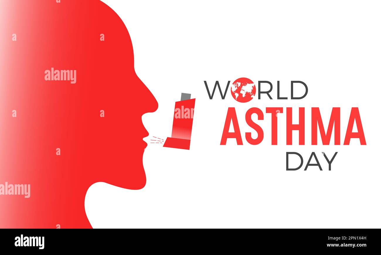 World asthma day. Vector illustration of world asthma day awareness ...