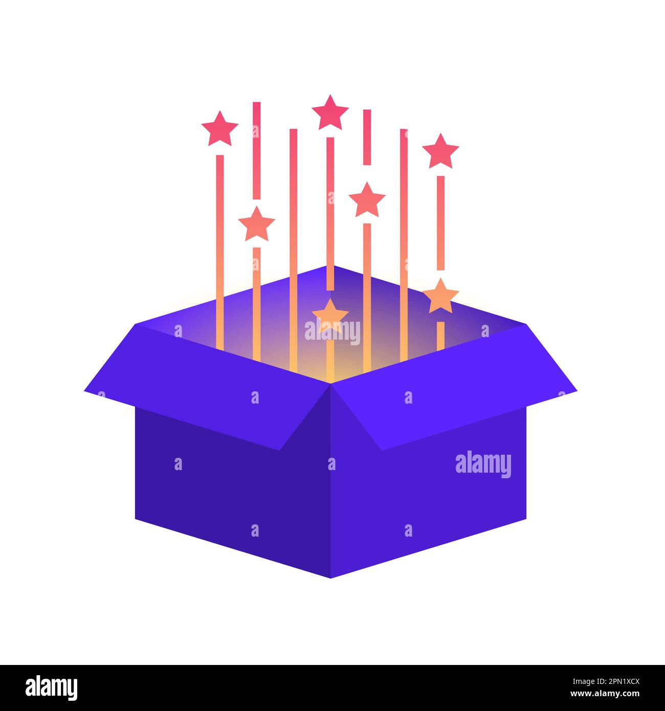 open box color flat vector illustration Stock Vector Image & Art - Alamy