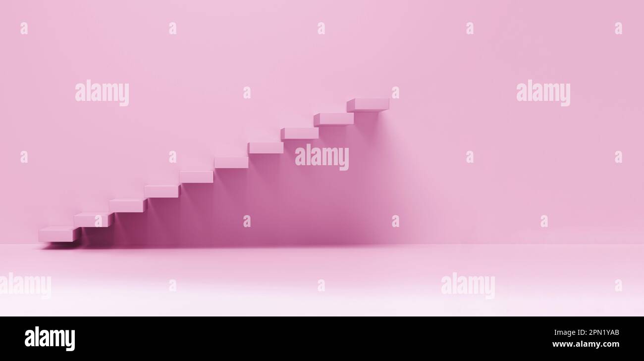 Stairs going upward. business rise, forward achievement. businesswoman ...