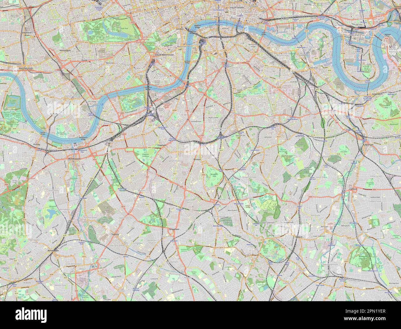 Brixton london map hi-res stock photography and images - Alamy