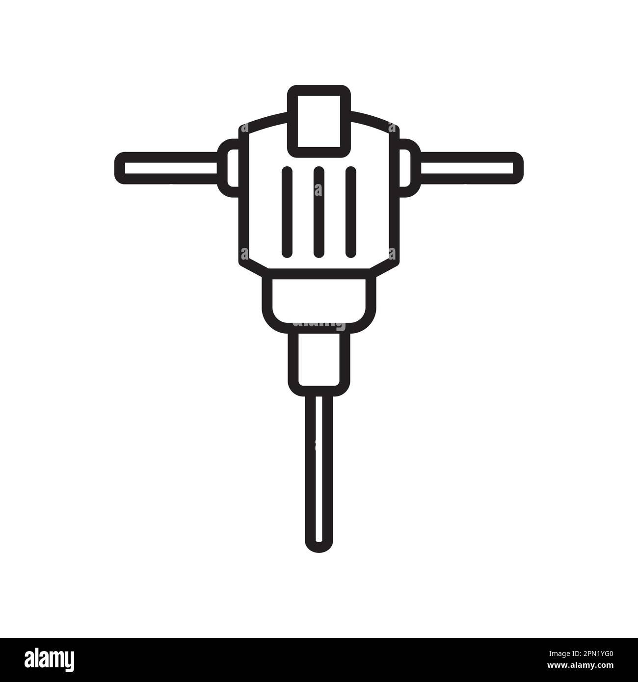 jackhammer outline style vector icon Stock Vector Image & Art - Alamy