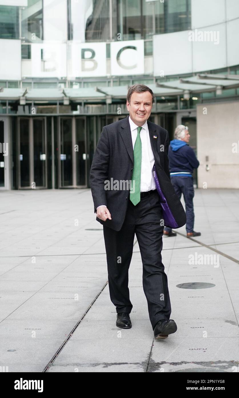 Minister without Portfolio and Tory party chairman Greg Hands leaving ...