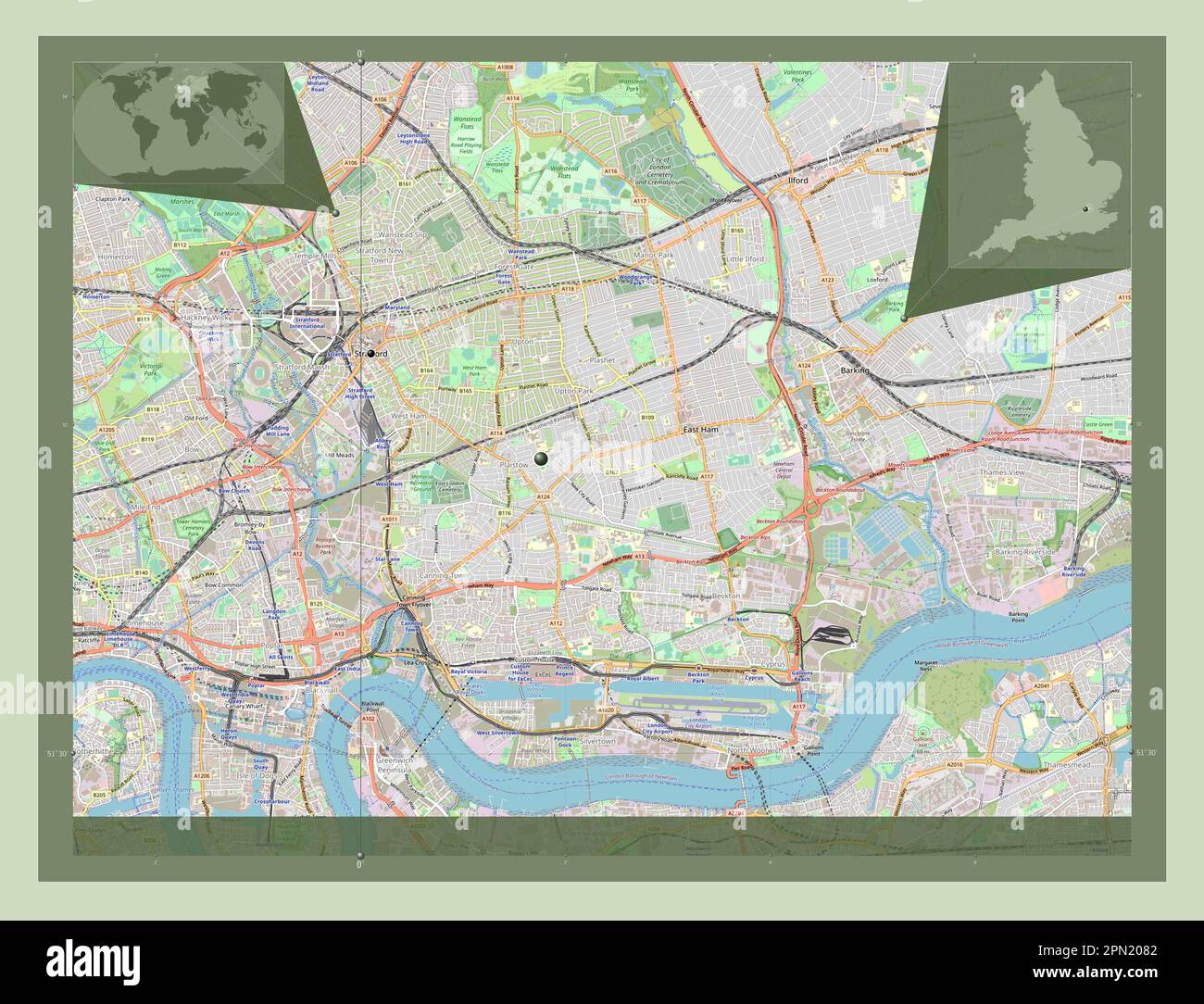 Newham outline map hi-res stock photography and images - Alamy