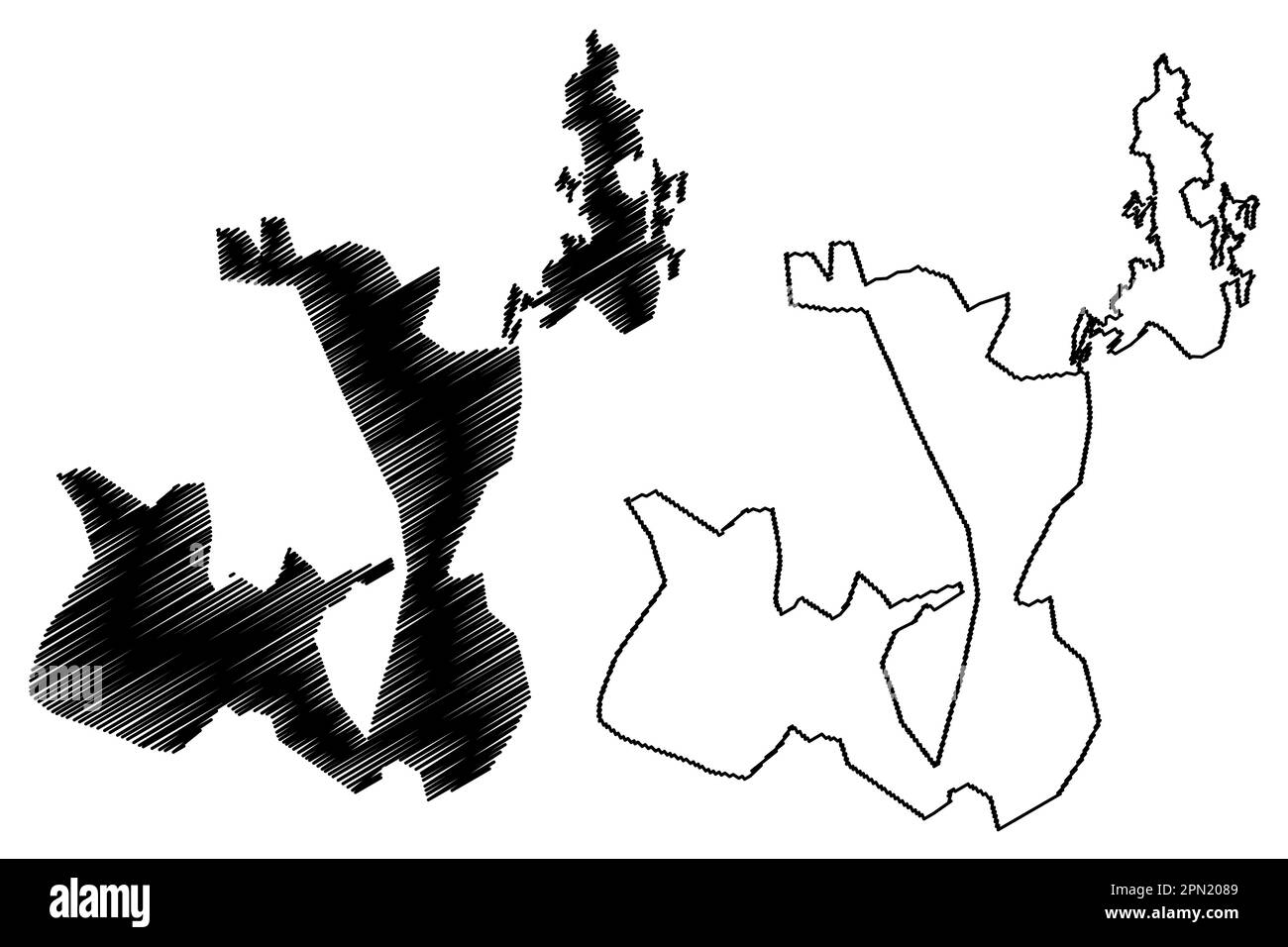 Lake Asfar (Kingdom of Saudi Arabia, KSA) map vector illustration ...