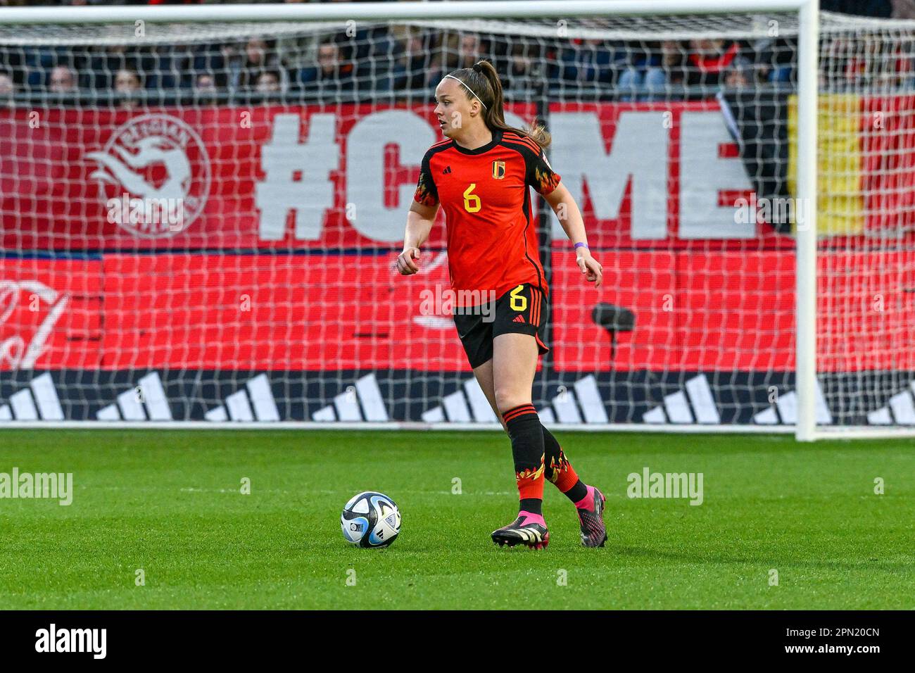 Tine De Caigny pictured during a friendly female soccer game between ...