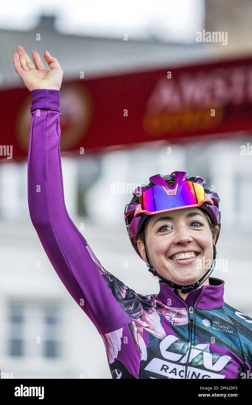 MAASTRICHT - Sabrina Stultiens prior to the start of the Amstel Gold ...