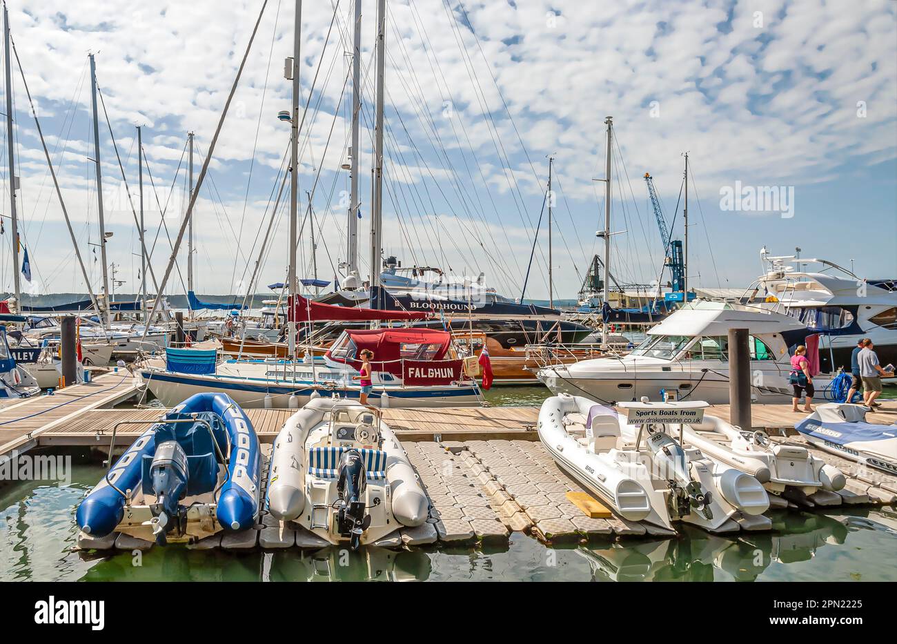 Marina and Waterfront at Poole Harbour in Dorset, England, UK Stock ...