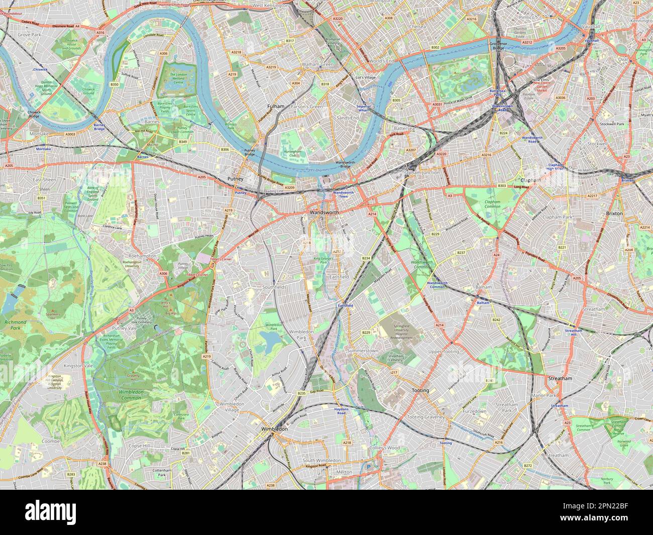 Wandsworth map hi-res stock photography and images - Alamy