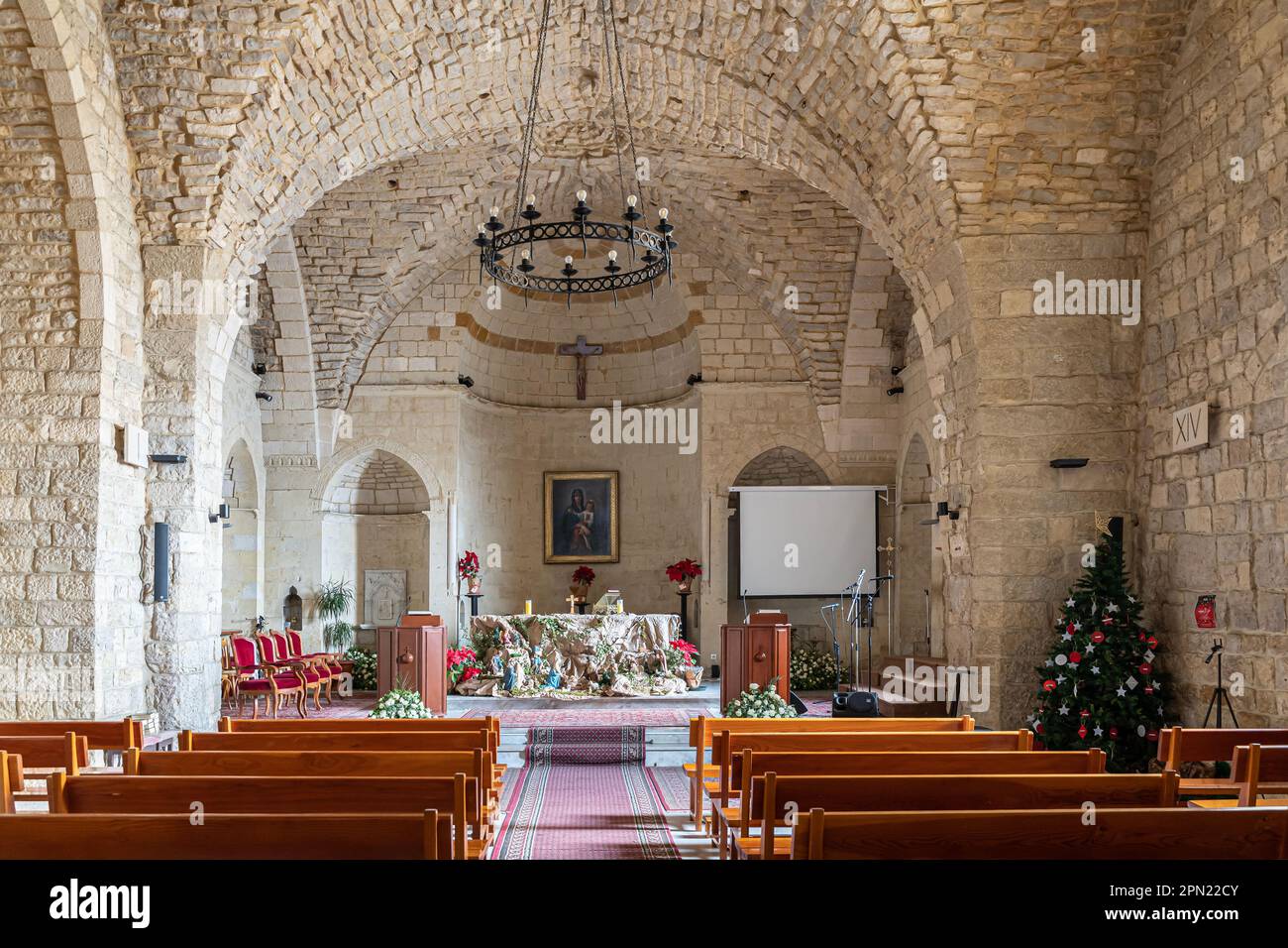 The Maronite Church of our Lady of the Hill in the village of Deir al ...