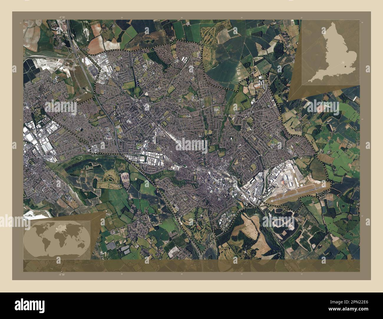 Luton, unitary authority of England - Great Britain. High resolution ...