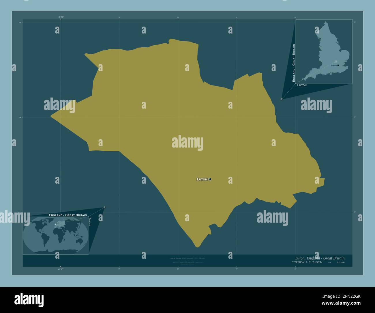 Map of london luton hi-res stock photography and images - Alamy