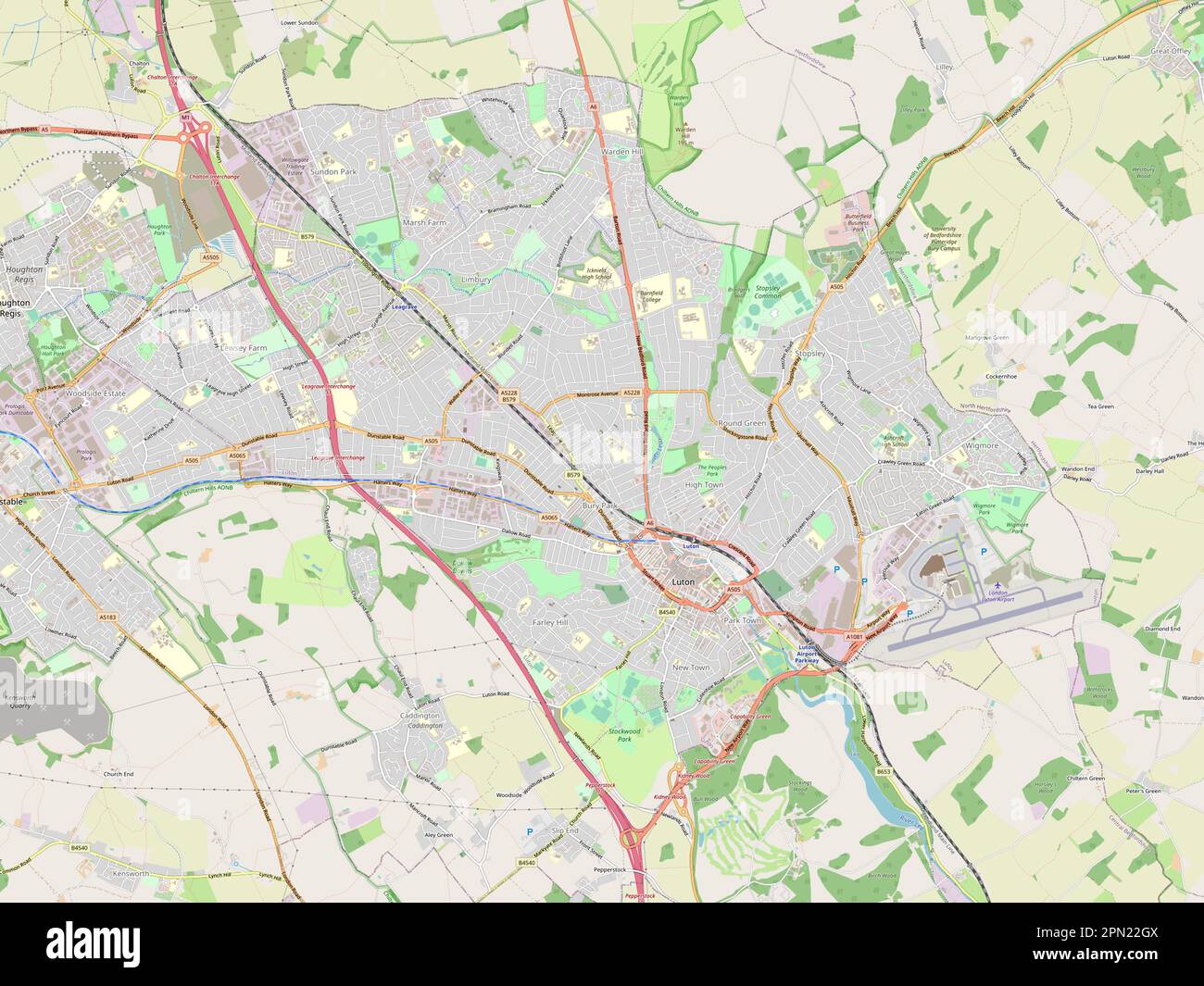 Map of luton hi-res stock photography and images - Alamy