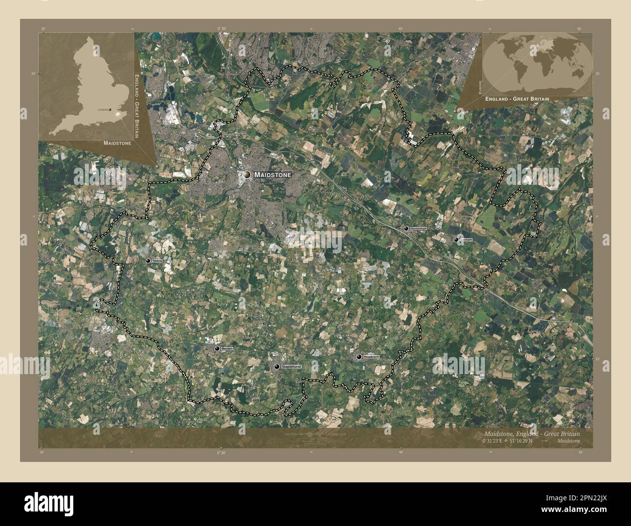Maidstone, non metropolitan district of England - Great Britain. High ...