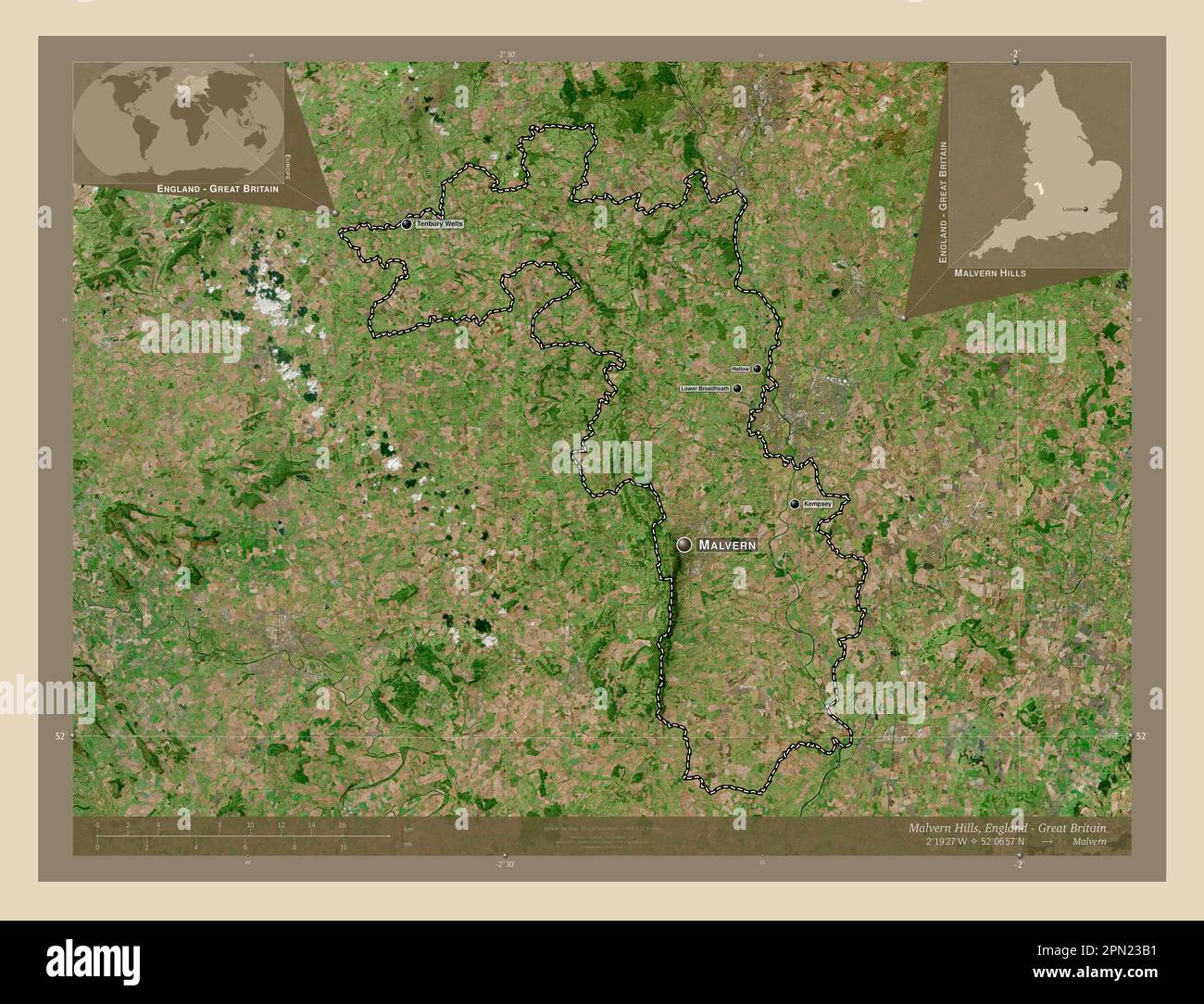 Malvern Hills, non metropolitan district of England - Great Britain ...