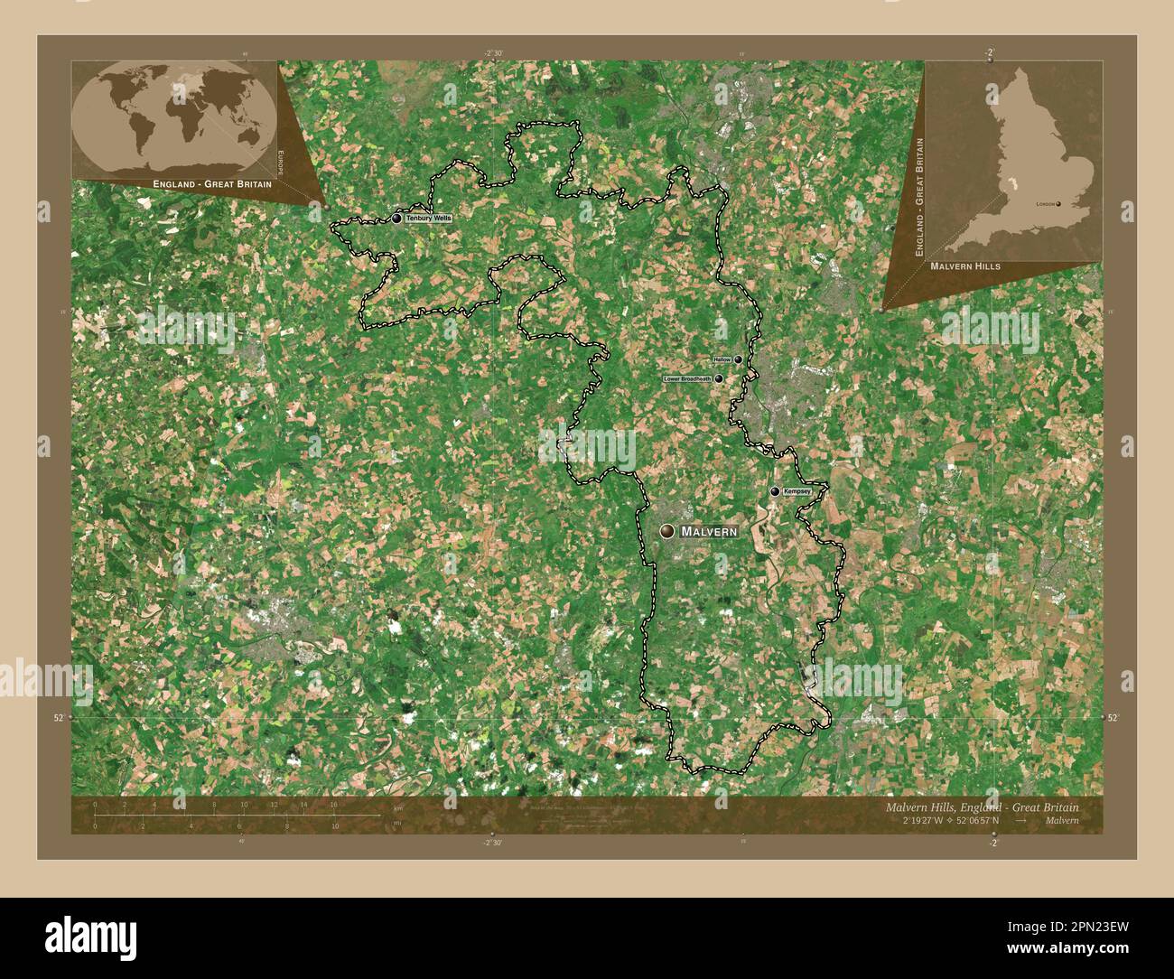 Malvern Hills, non metropolitan district of England - Great Britain ...