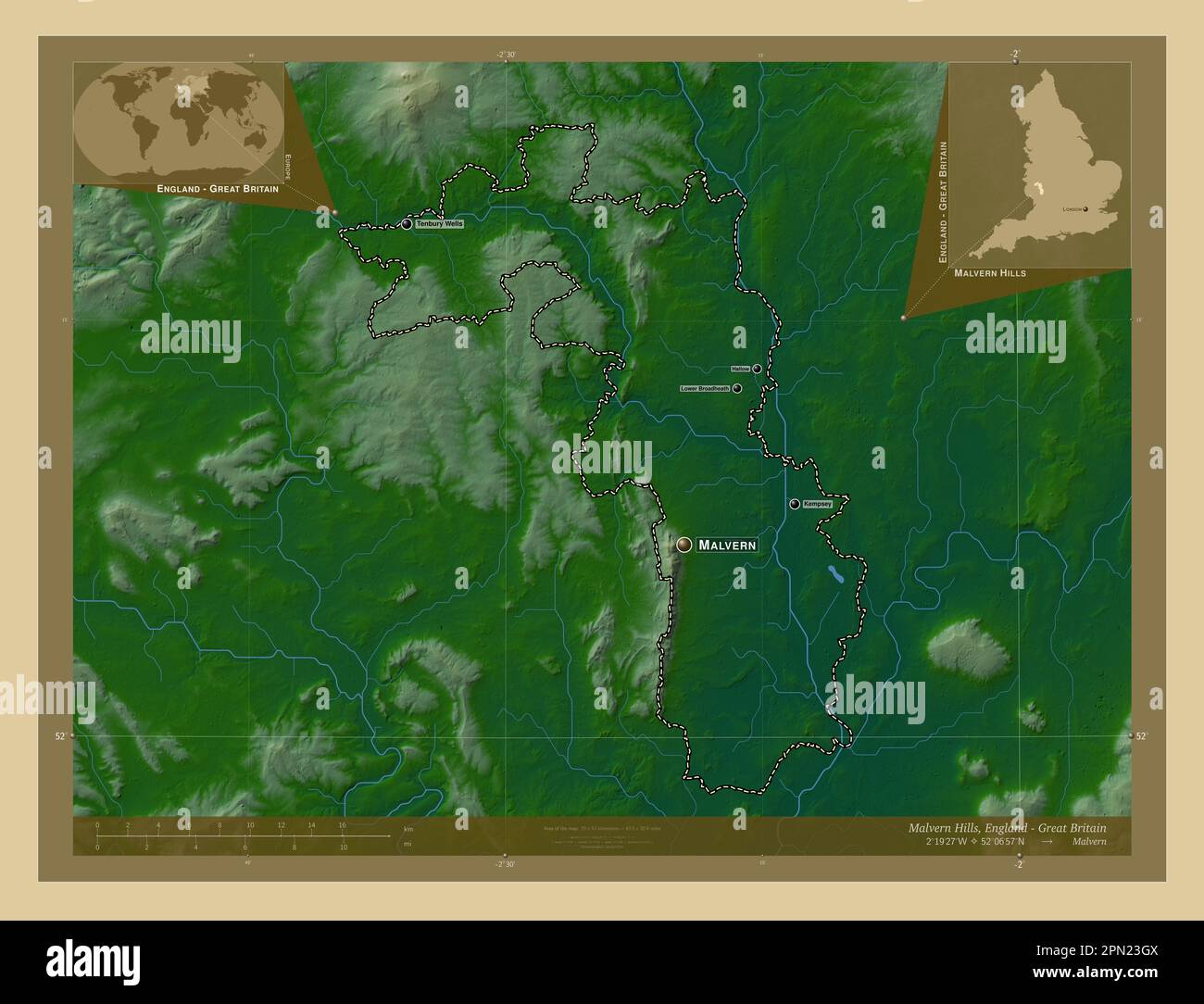 Malvern Hills, non metropolitan district of England - Great Britain ...