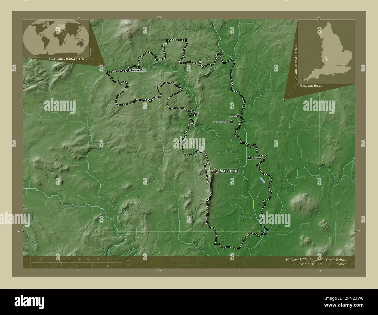 Malvern Hills, non metropolitan district of England - Great Britain ...