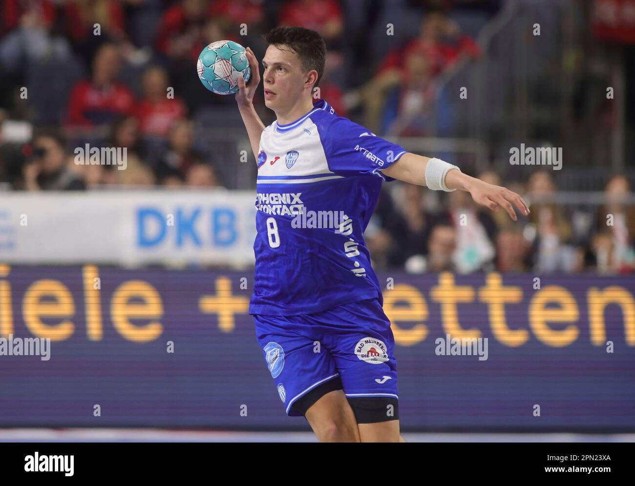 Cologne, Deutschland. 15th Apr, 2023. firo: April 15th, 2023, Handball DHB Cup semi-finals SC ...