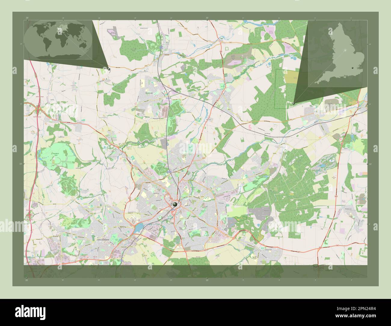 Mansfield, non metropolitan district of England - Great Britain. Open ...