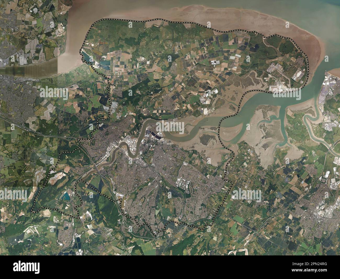 Medway, unitary authority of England - Great Britain. High resolution ...