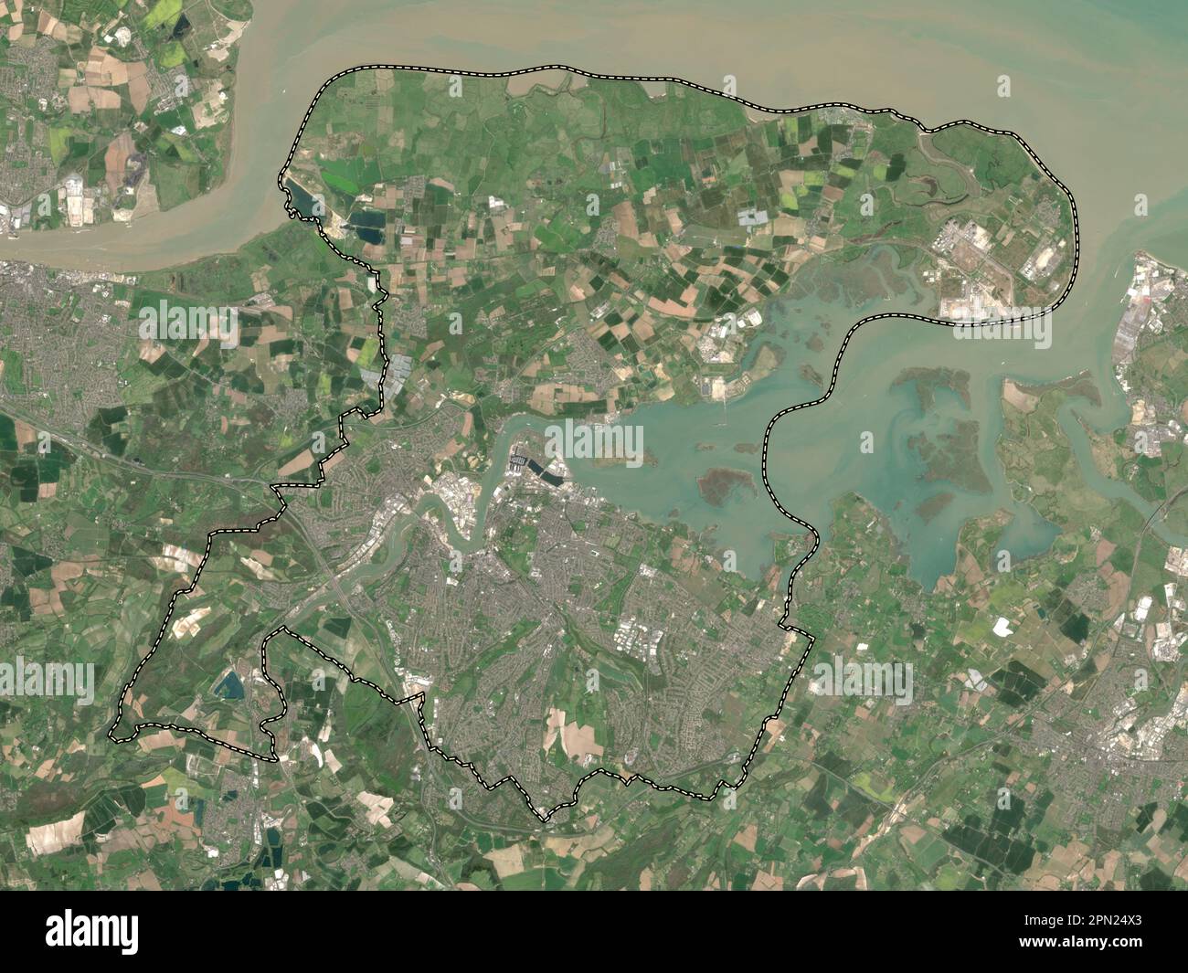 Medway, unitary authority of England - Great Britain. Low resolution ...