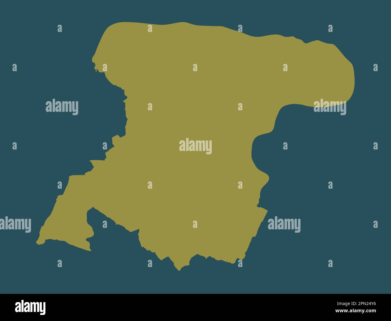 Medway, unitary authority of England - Great Britain. Solid color shape ...