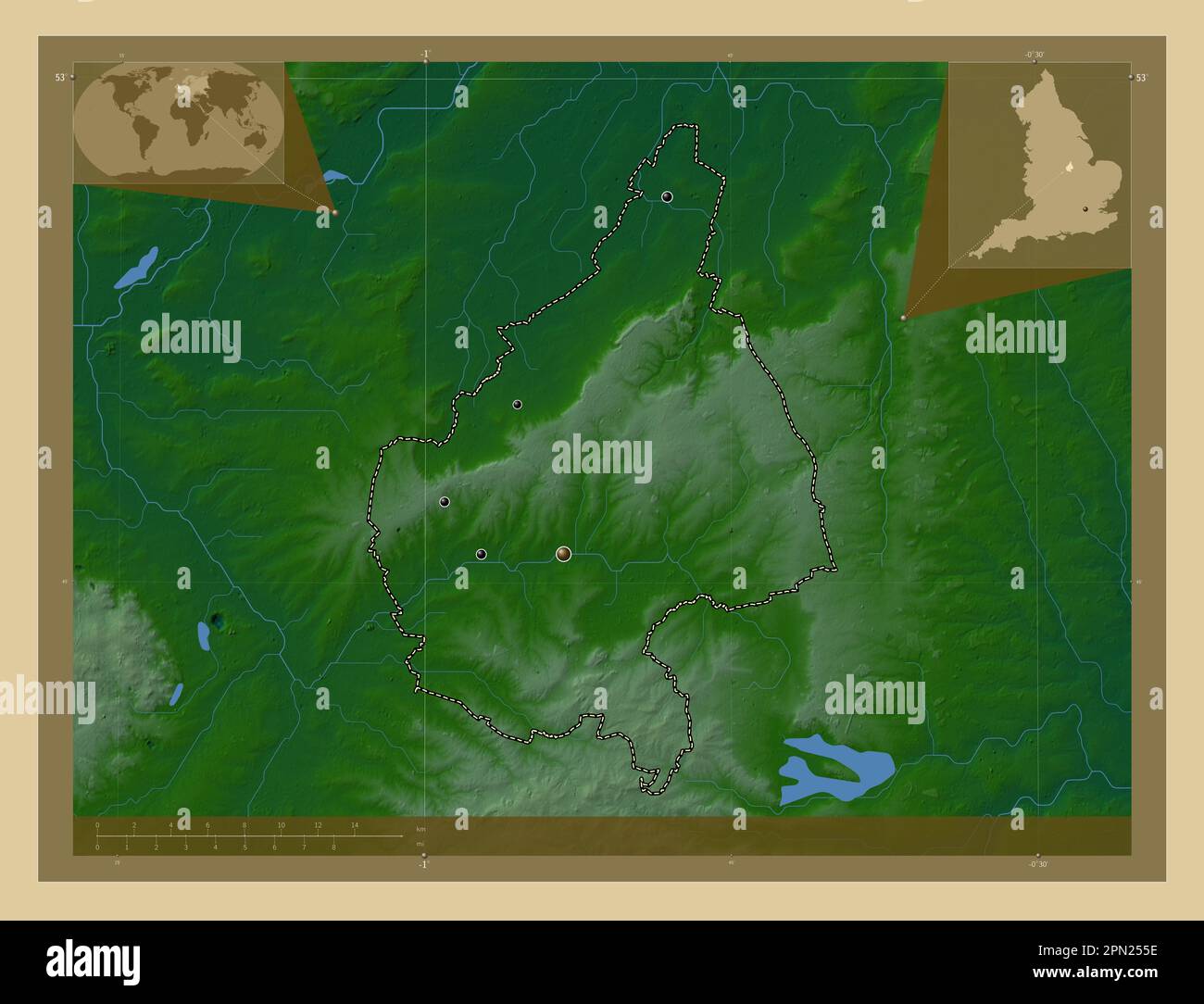 Melton, non metropolitan district of England - Great Britain. Colored ...