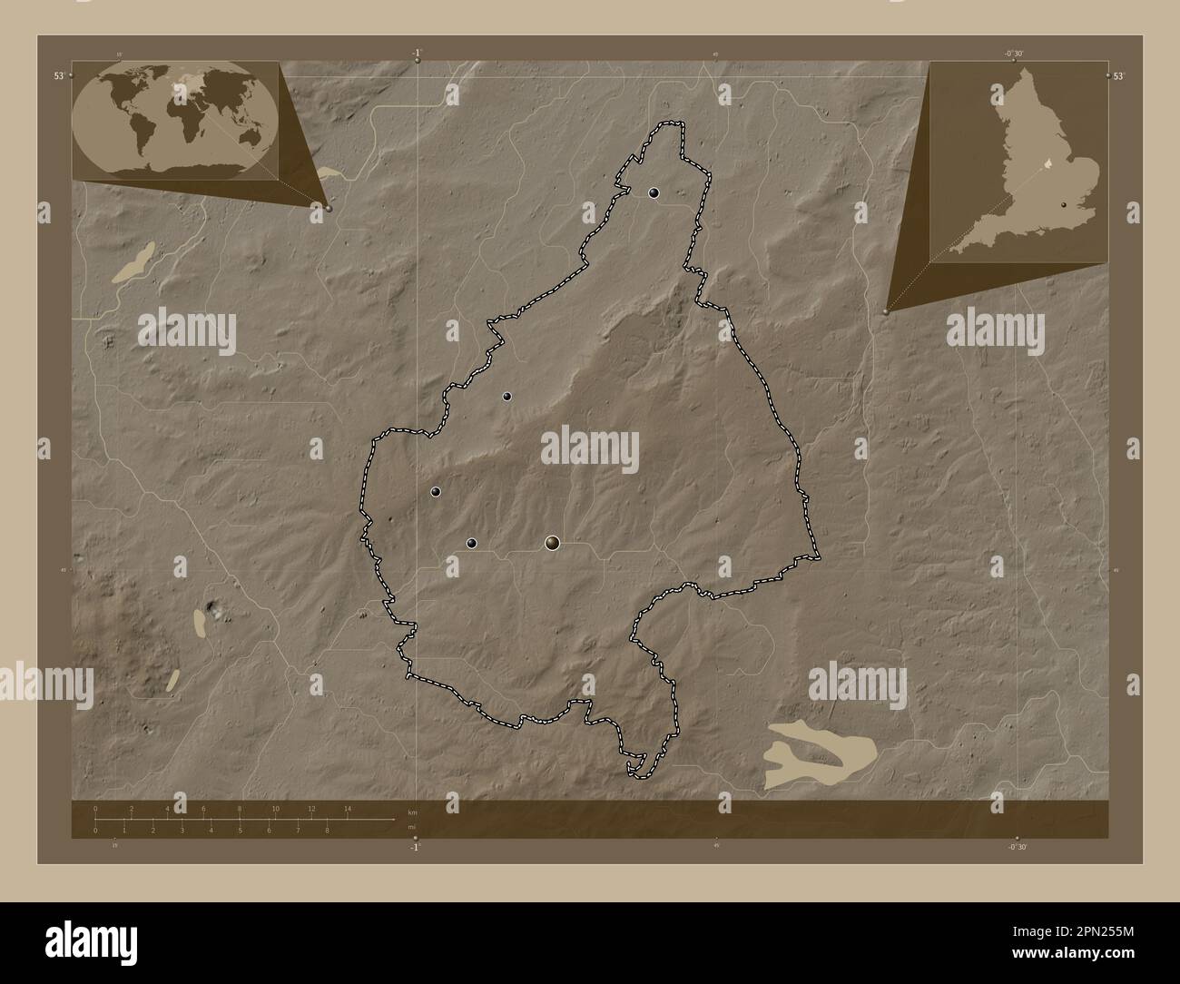 Melton, non metropolitan district of England - Great Britain. Elevation ...