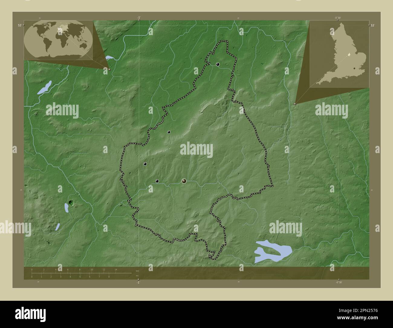 Melton, non metropolitan district of England - Great Britain. Elevation ...