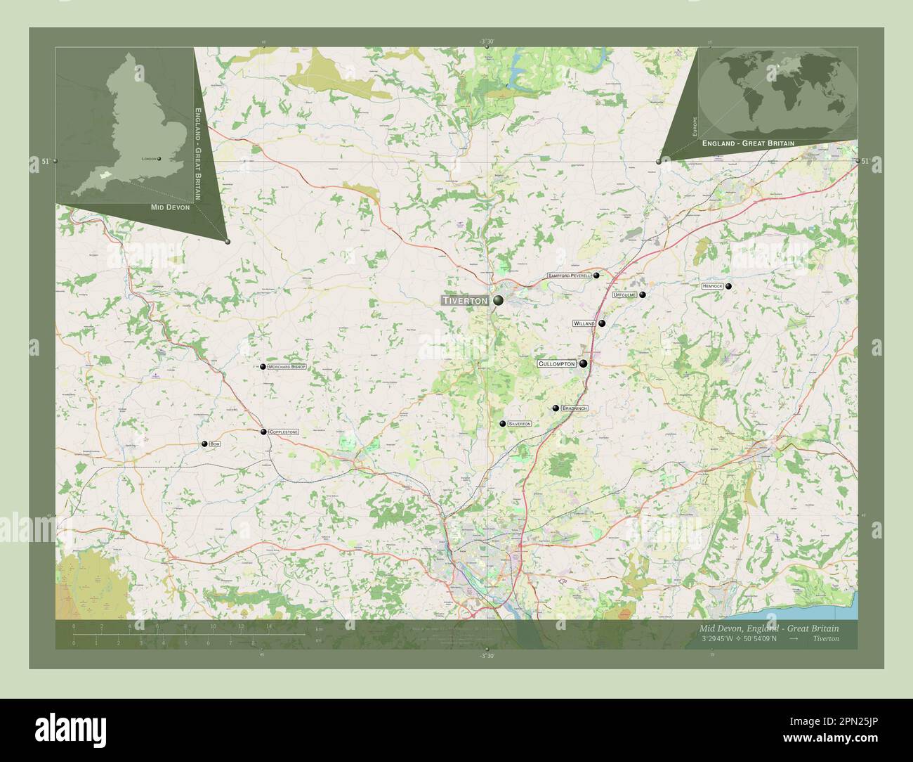 Mid devon map hi-res stock photography and images - Alamy