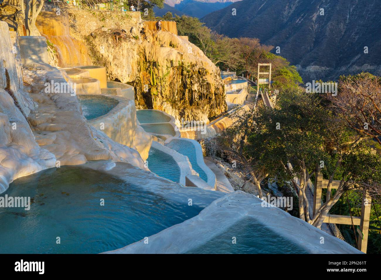 Unusual thermal pools Las Grutas De Tolantongo in Mexico Stock Photo ...