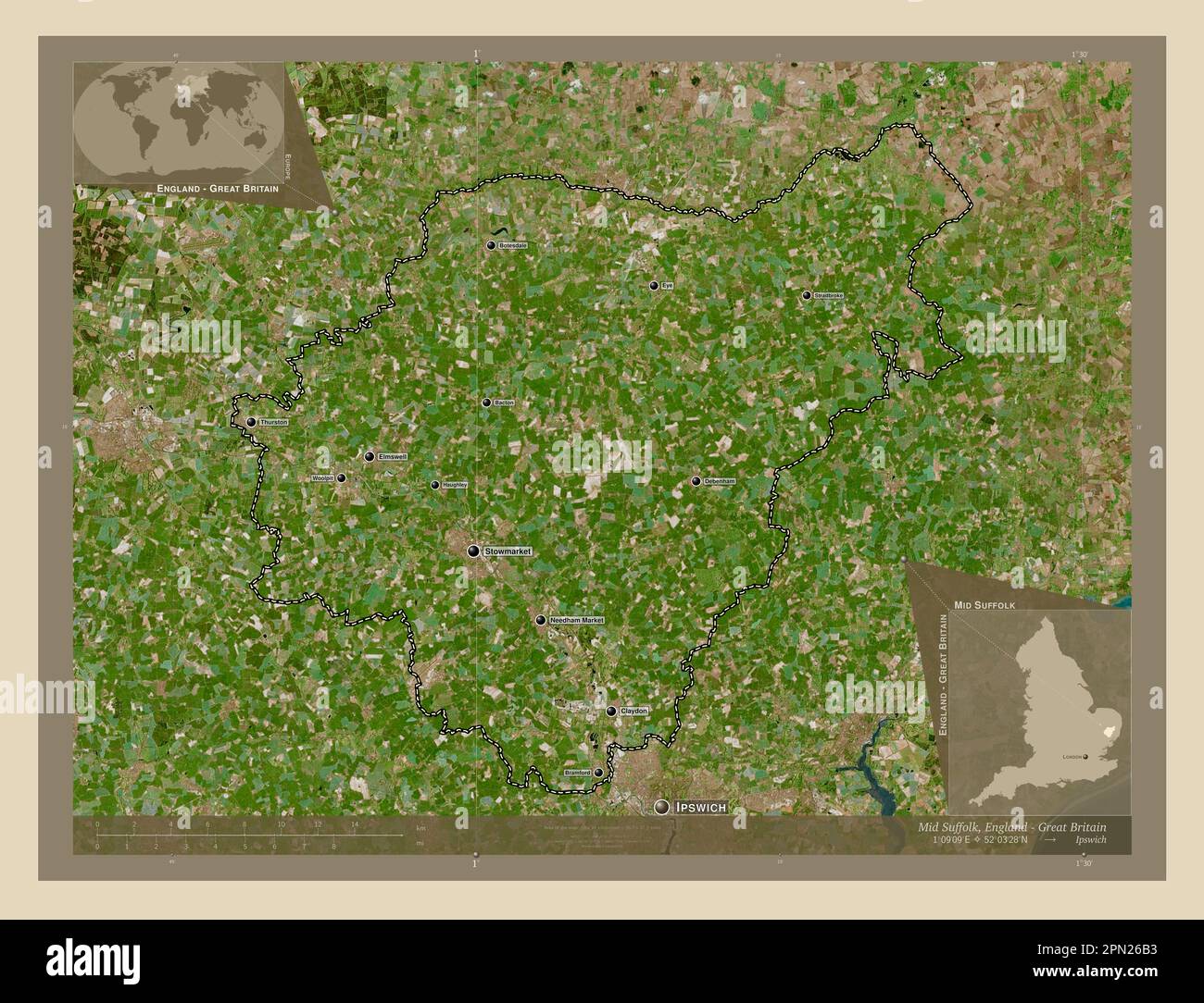 Mid Suffolk, non metropolitan district of England - Great Britain. High ...