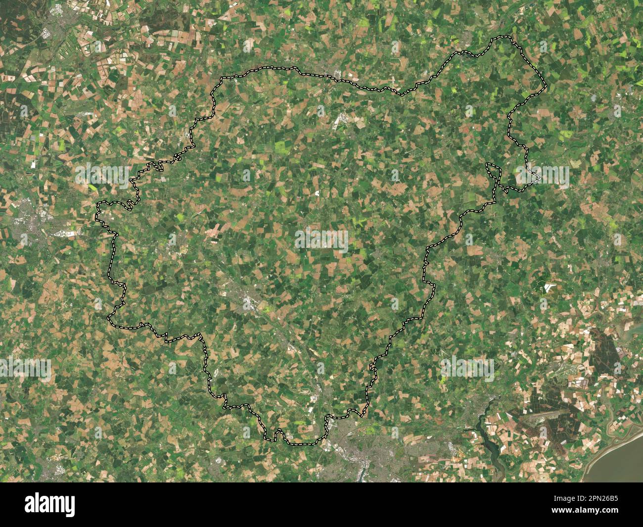 Mid Suffolk, non metropolitan district of England - Great Britain. Low ...