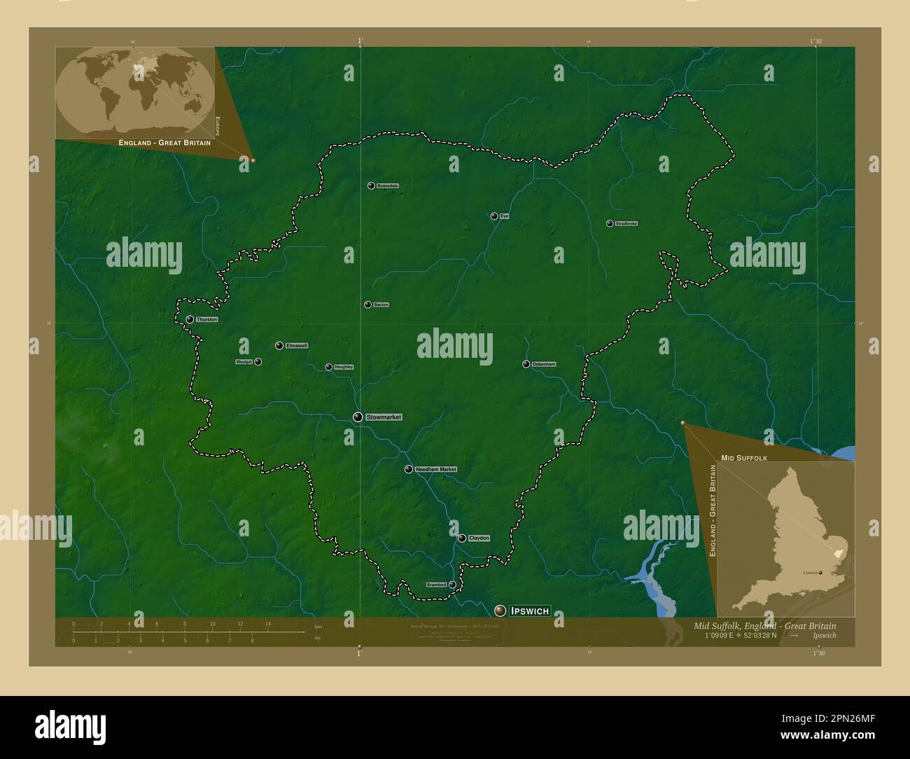 Mid Suffolk, non metropolitan district of England - Great Britain ...