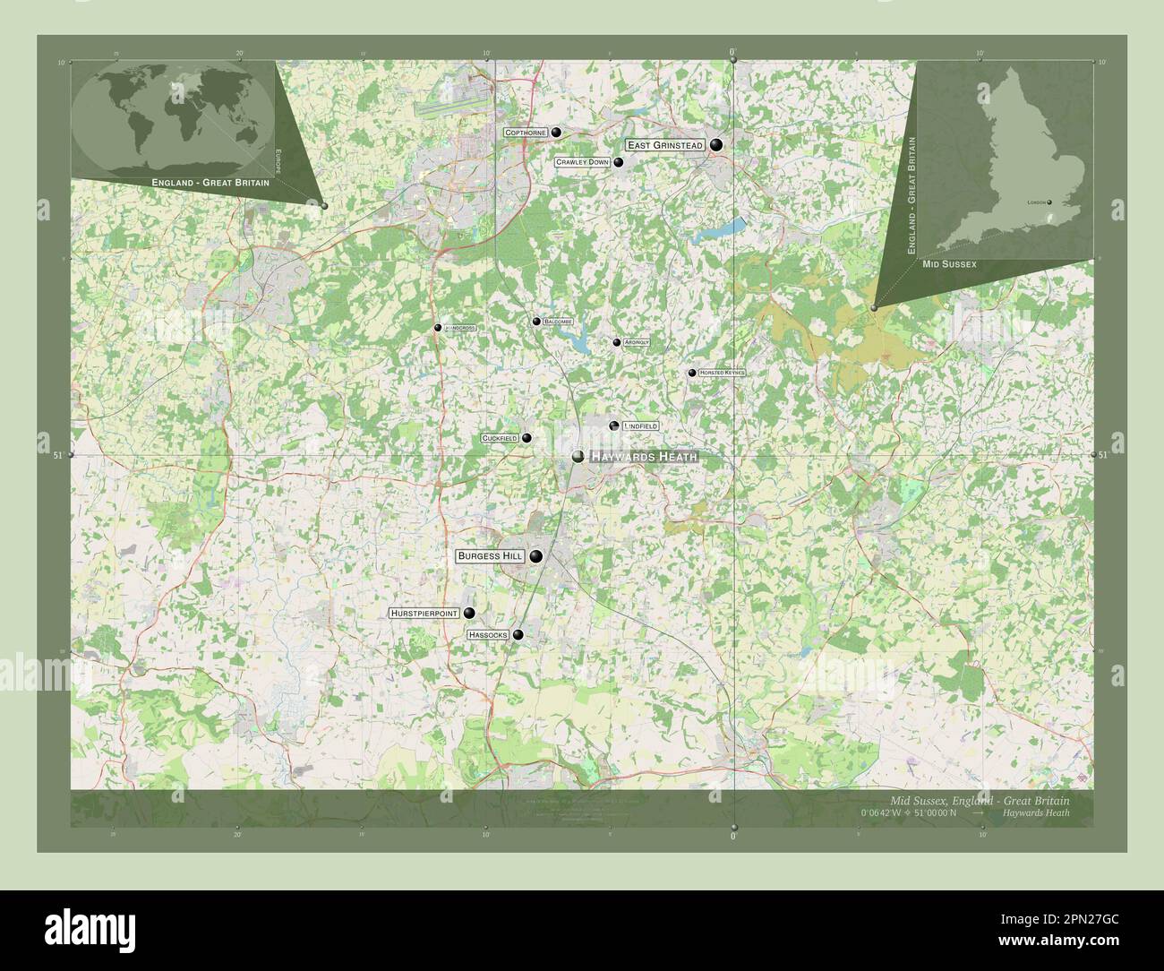 Mid Sussex, non metropolitan district of England - Great Britain. Open ...