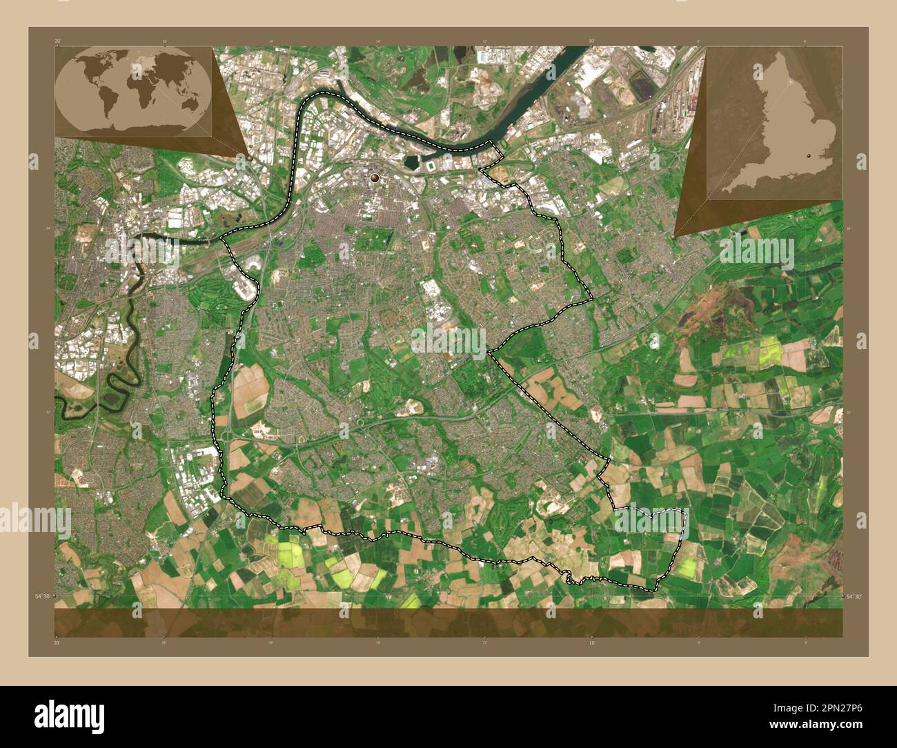 Middlesbrough, unitary authority of England - Great Britain. Low ...
