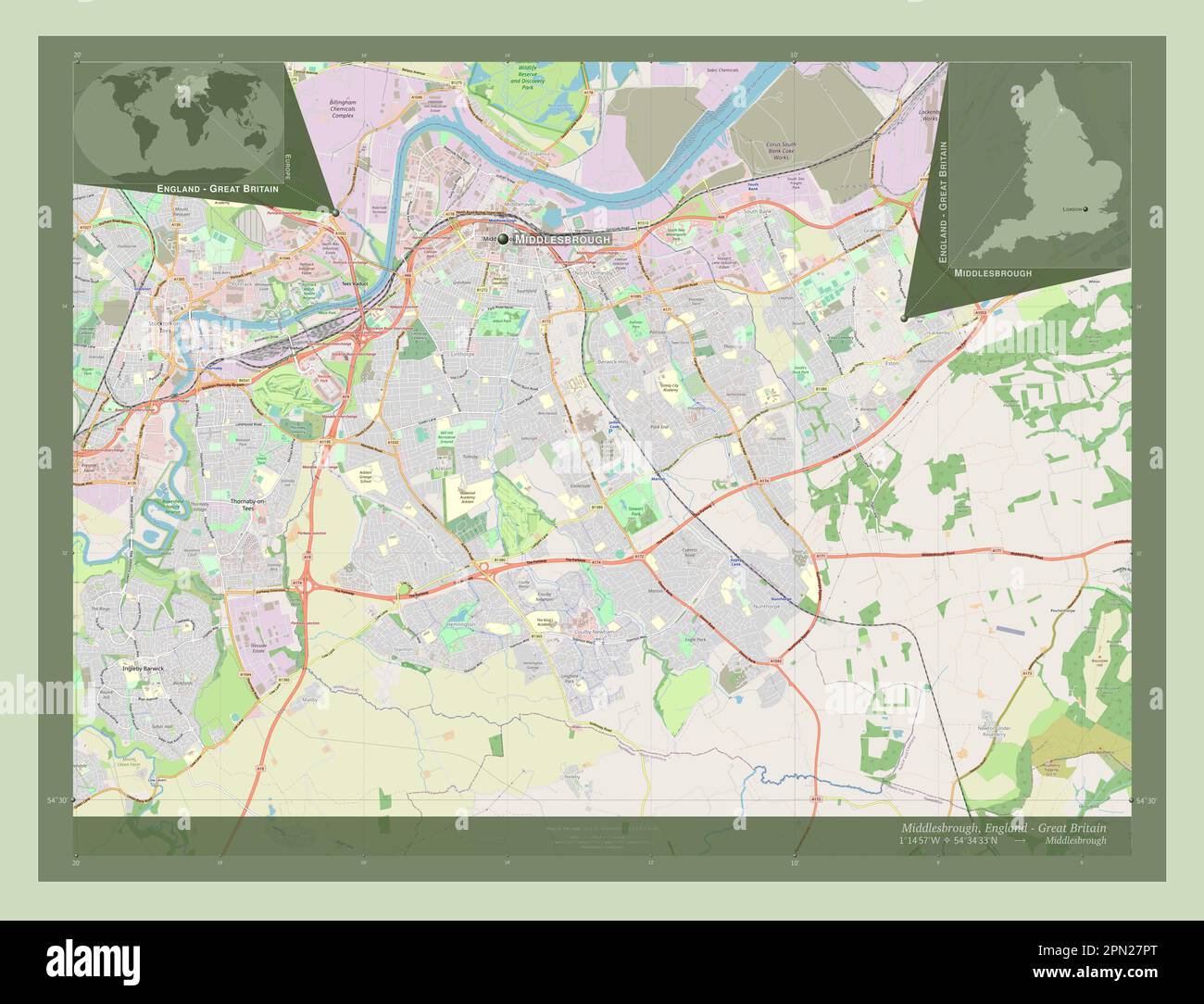Middlesbrough, unitary authority of England - Great Britain. Open ...