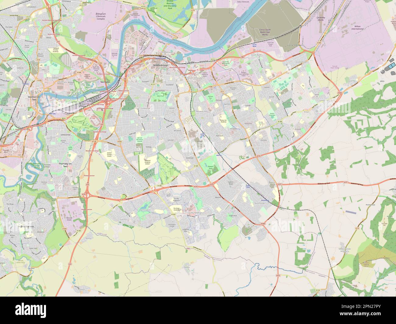 Middlesbrough map hi-res stock photography and images - Alamy