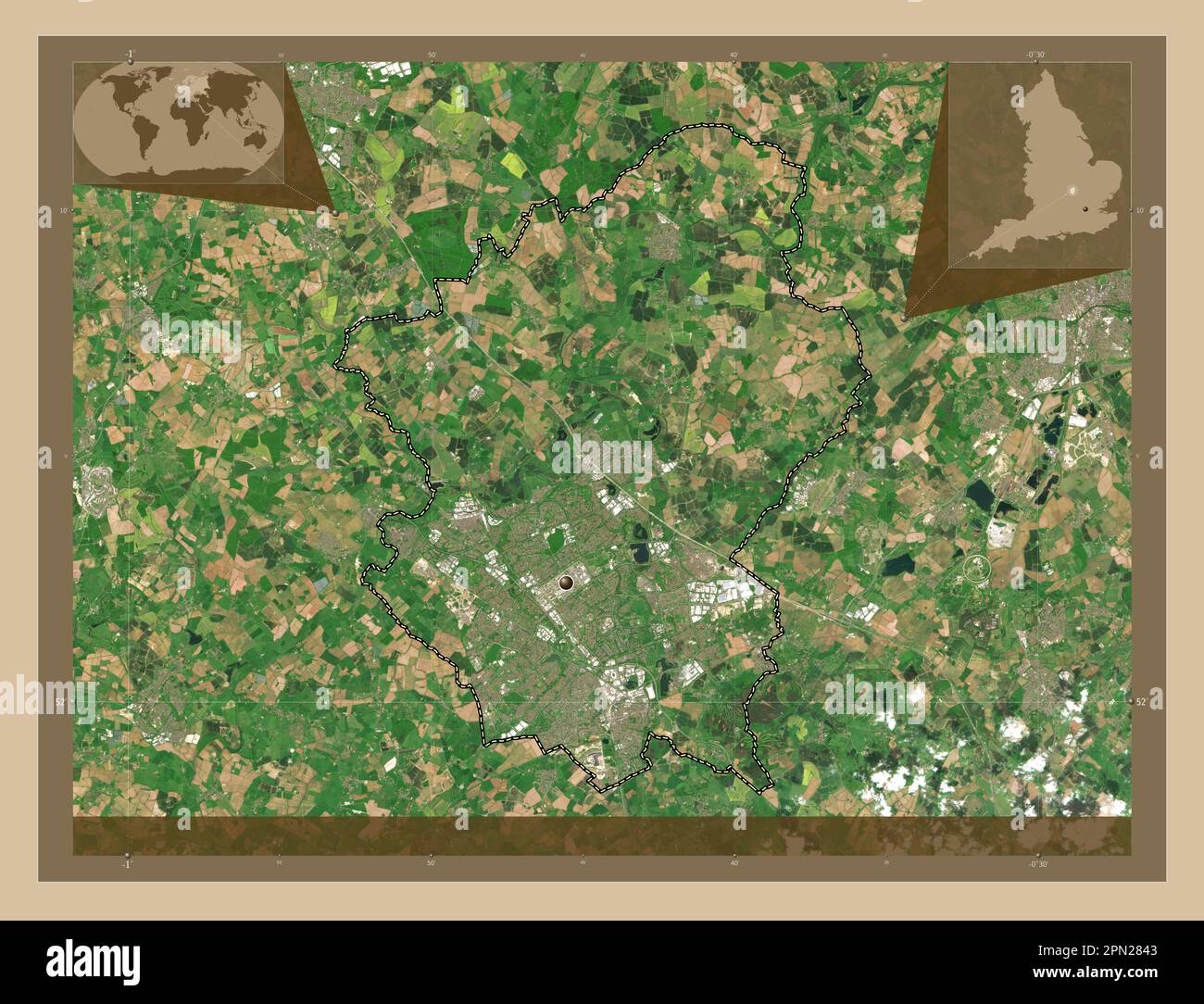 Milton Keynes, unitary authority of England - Great Britain. Low ...