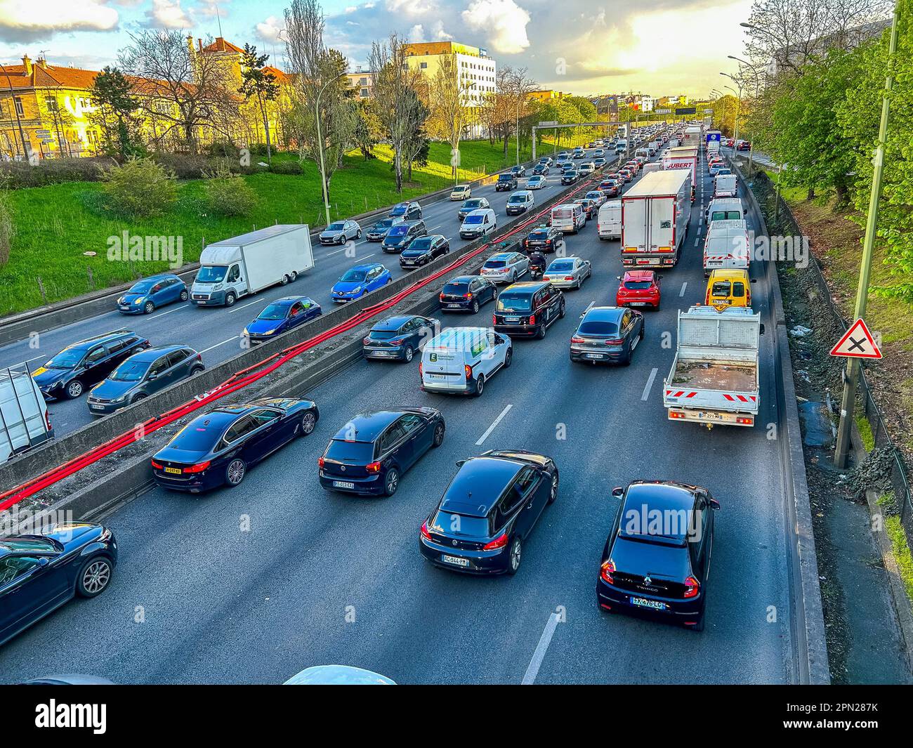 Paris, France, Overview, RIngroad, East , Car Traffic, Peripherique ...