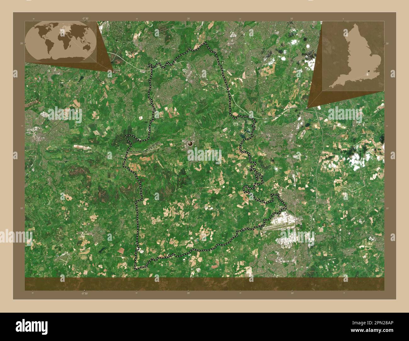 Mole Valley, non metropolitan district of England - Great Britain. Low ...
