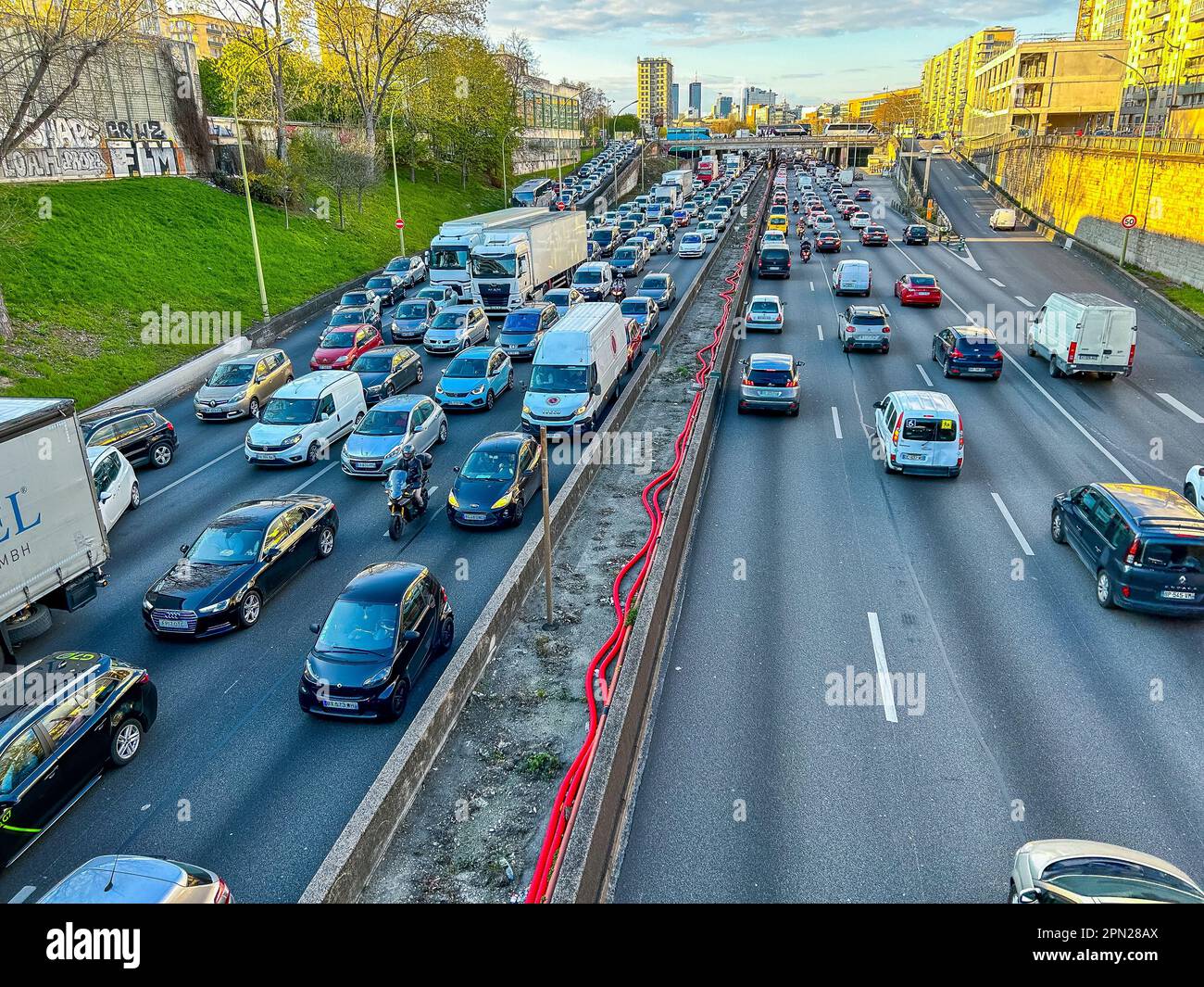 Paris, France, Overview, RIngroad, East , Car Traffic, Peripherique ...