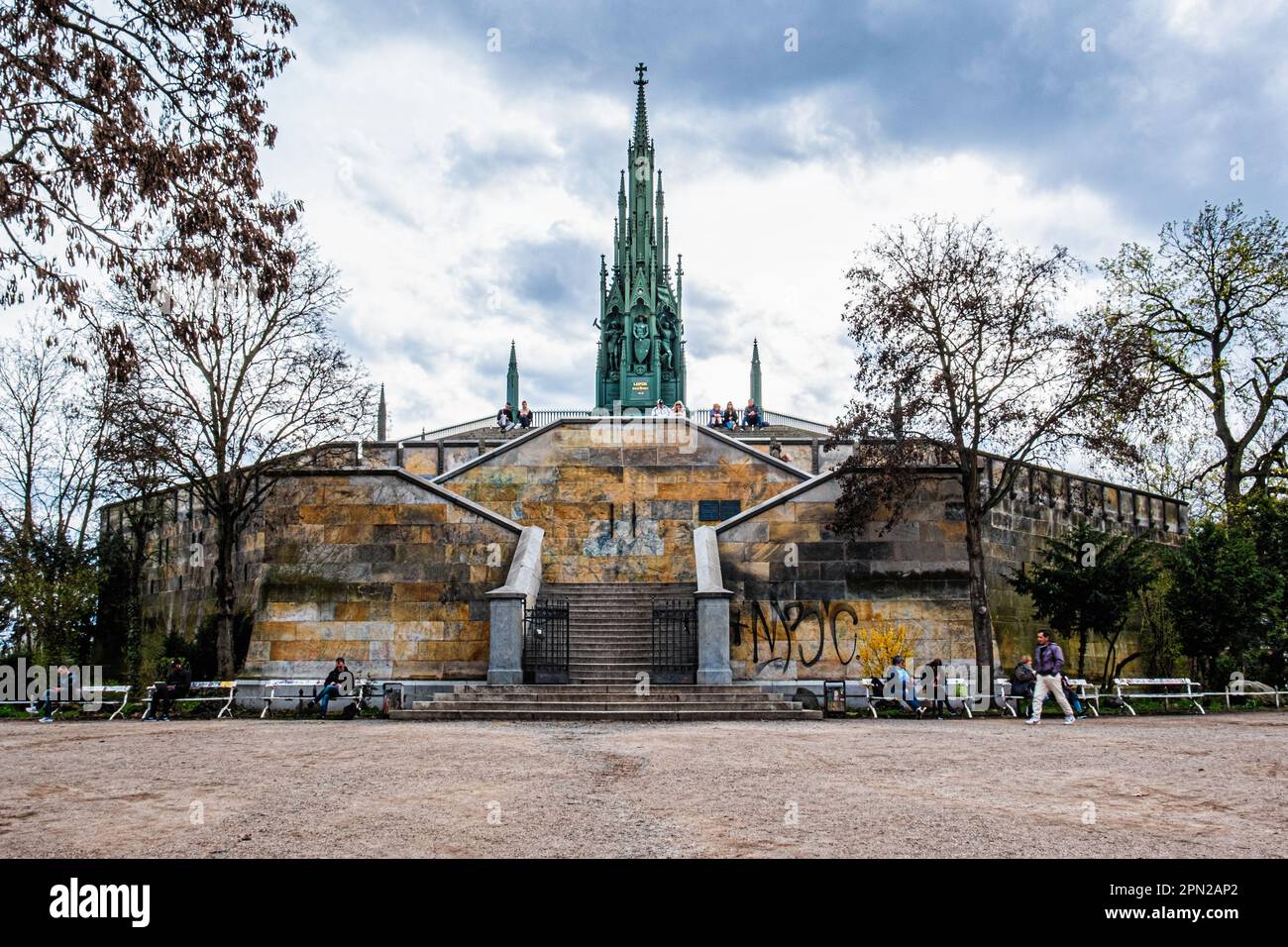 National memorial on Kreuzberg Hill designed by Karl Friedrich Schinkel ...