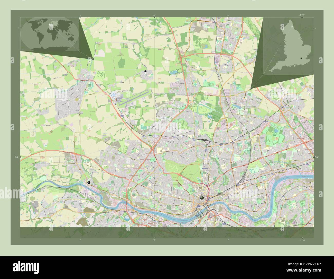 Newcastle upon Tyne, administrative county of England - Great Britain ...