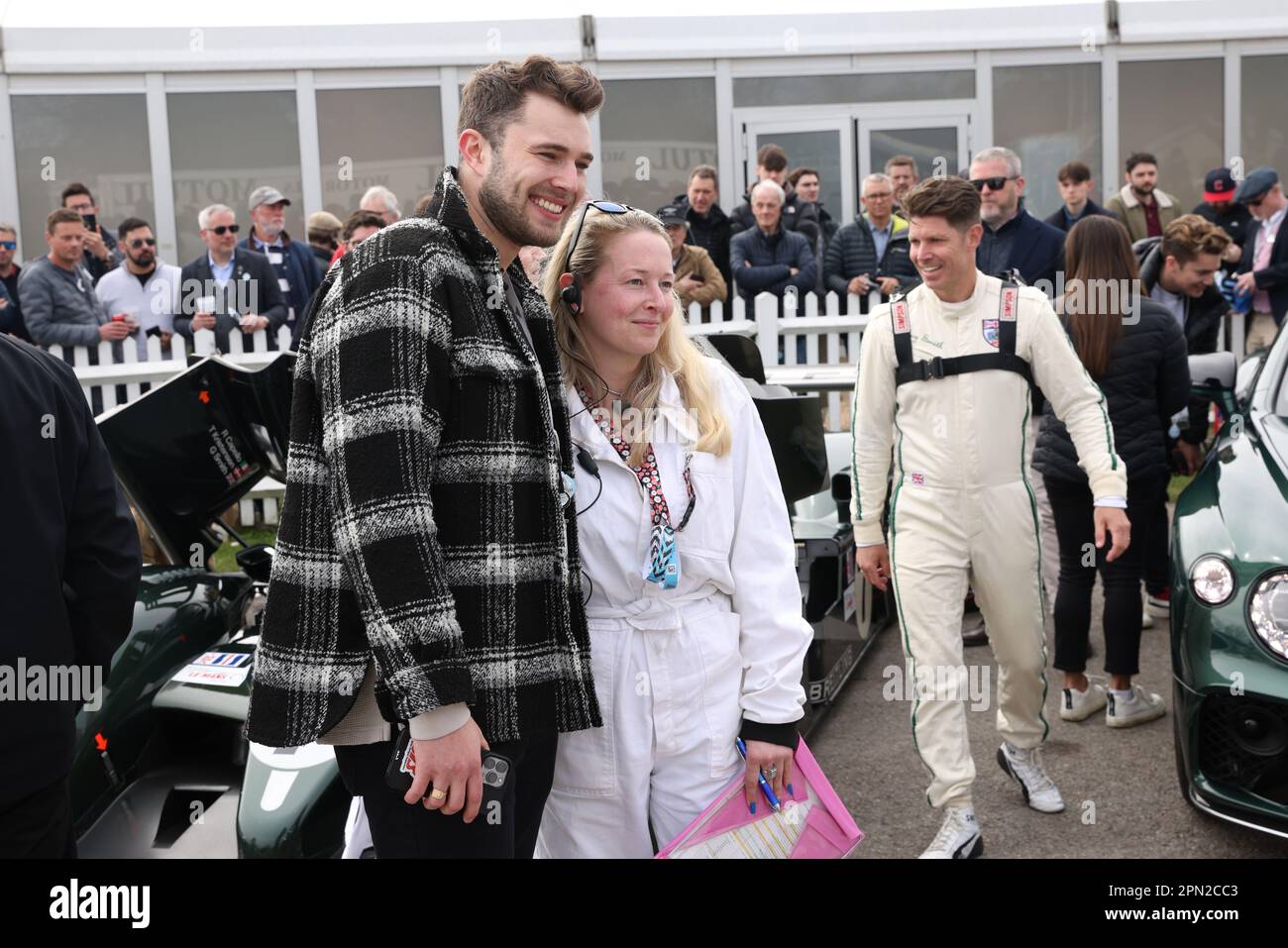 EDITORIAL USE ONLY Curtis Pritchard poses for a photograph with a race ...