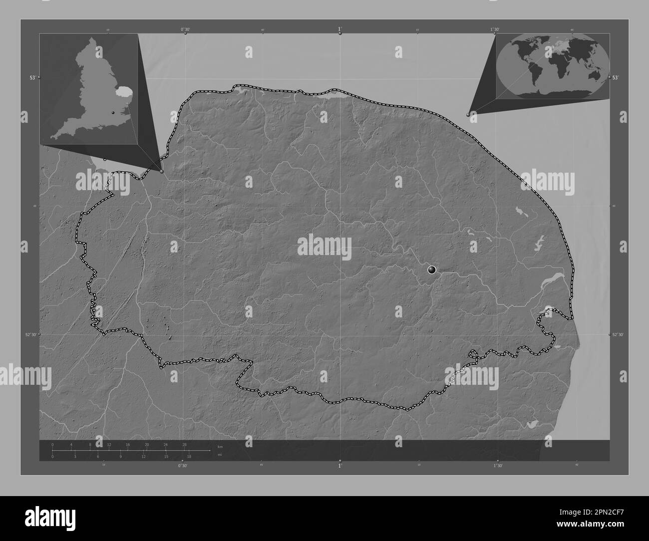 Norfolk, administrative county of England - Great Britain. Bilevel ...