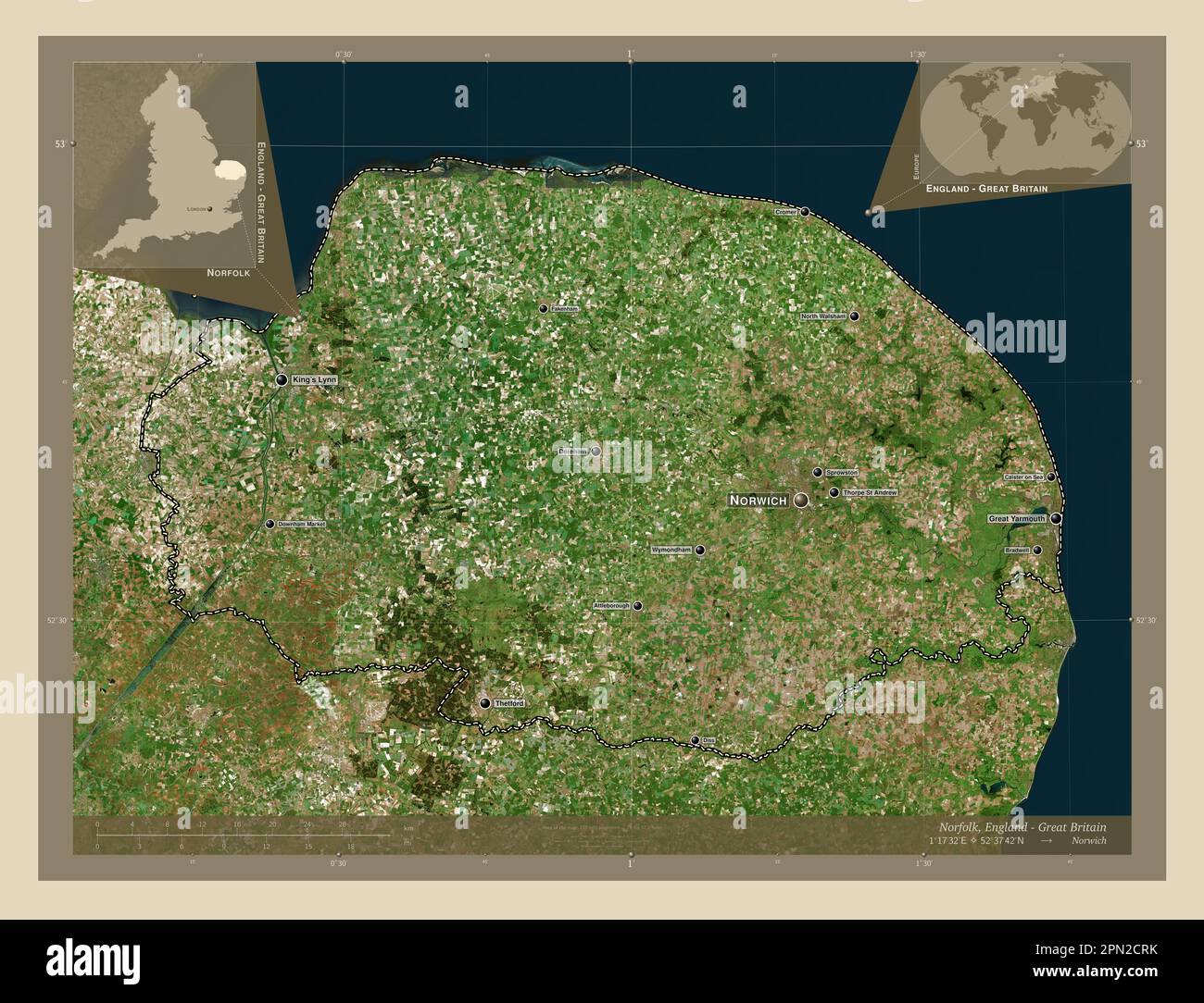 Norfolk, administrative county of England - Great Britain. High ...