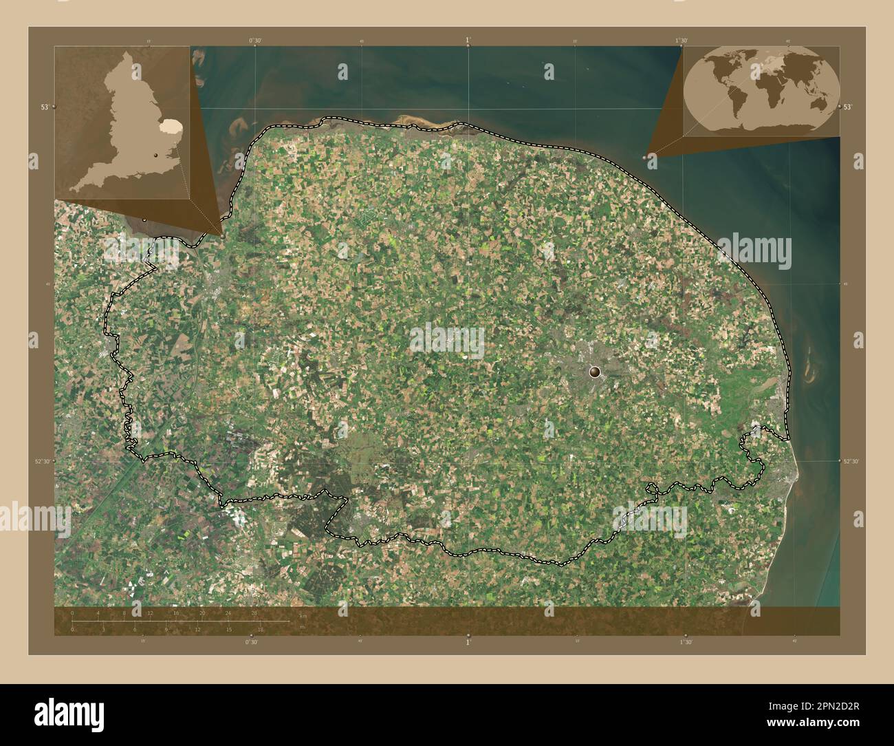 Norfolk, administrative county of England - Great Britain. Low ...