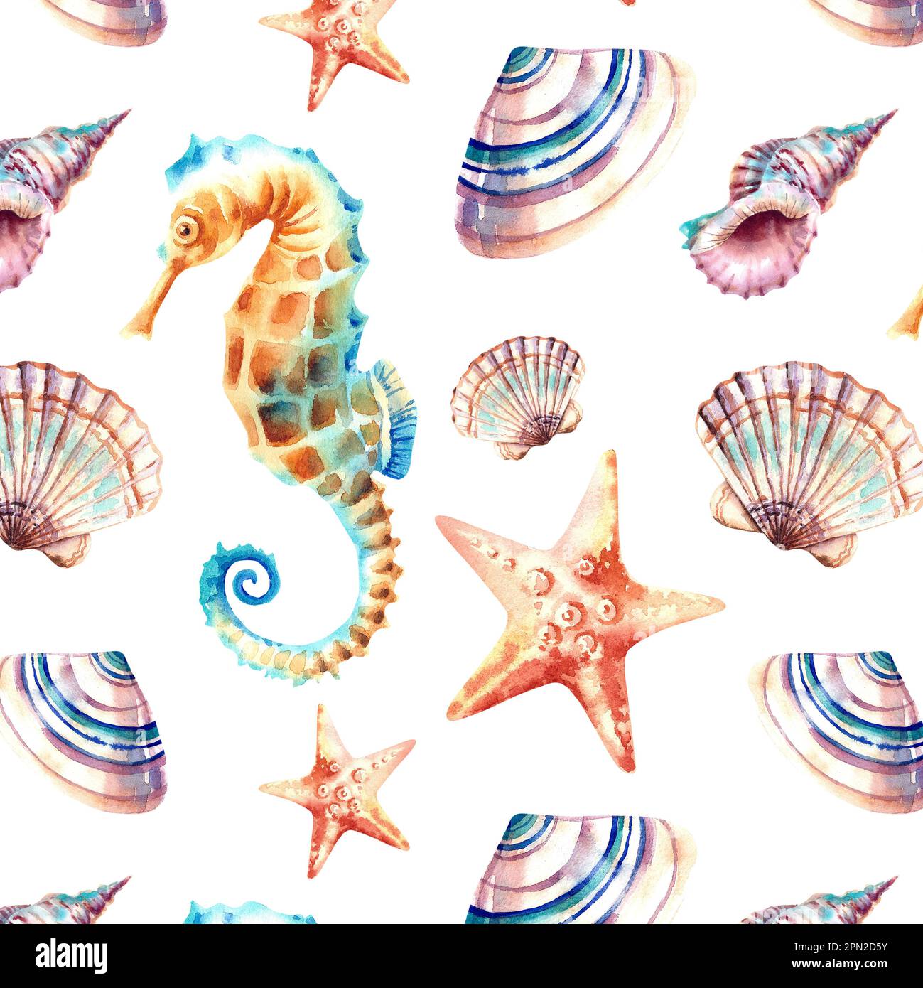 Repeat pattern sea shells hi-res stock photography and images - Alamy